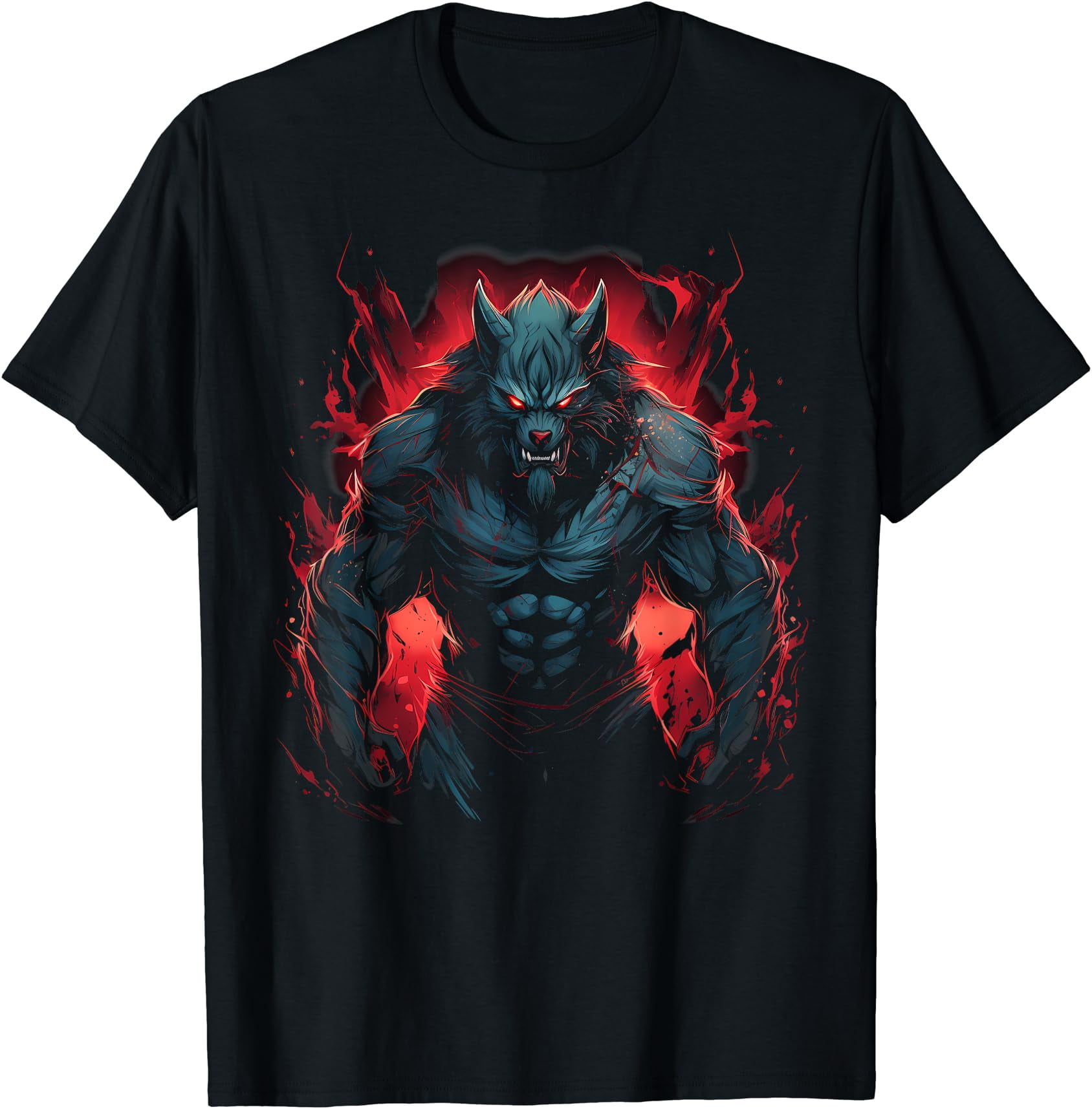 Hot Trending Tee With Scary Werewolf Full Moon Halowen Horror Werewolf ...