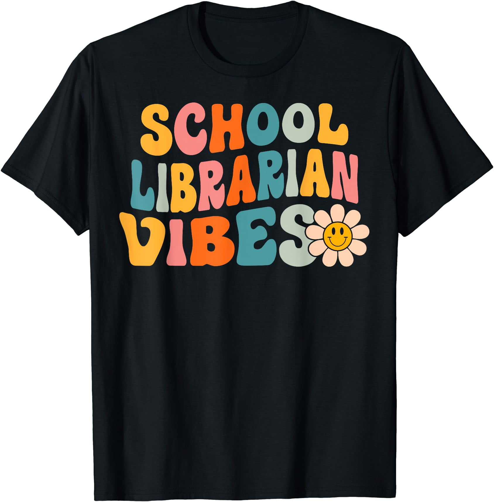 Hot Trending Tee With School Librarian Vibes First Day Of School Retro ...