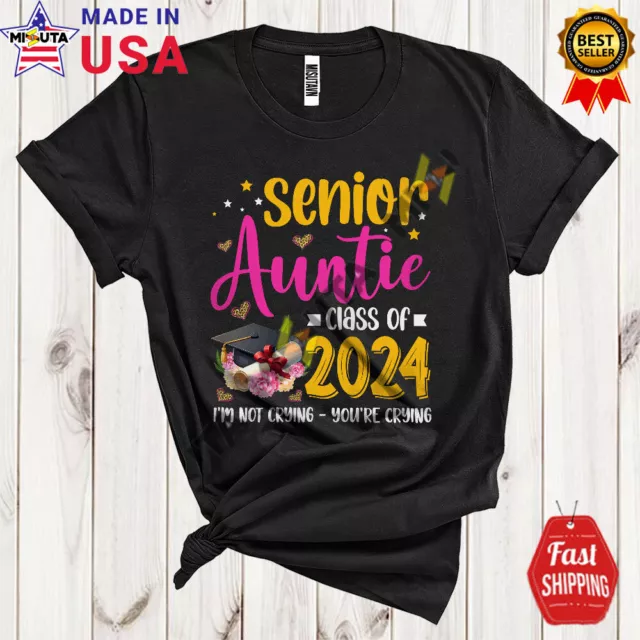 Hot Trending Tee With Senior Auntie Class Of 2024 I'M Not Crying ...