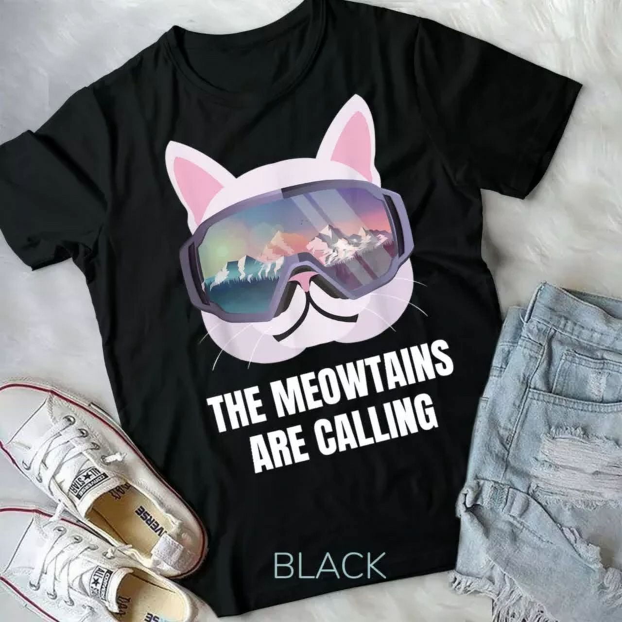 Hot Trending Tee With Ski Goggles Skiing Snowboarding T-Shirt The ...