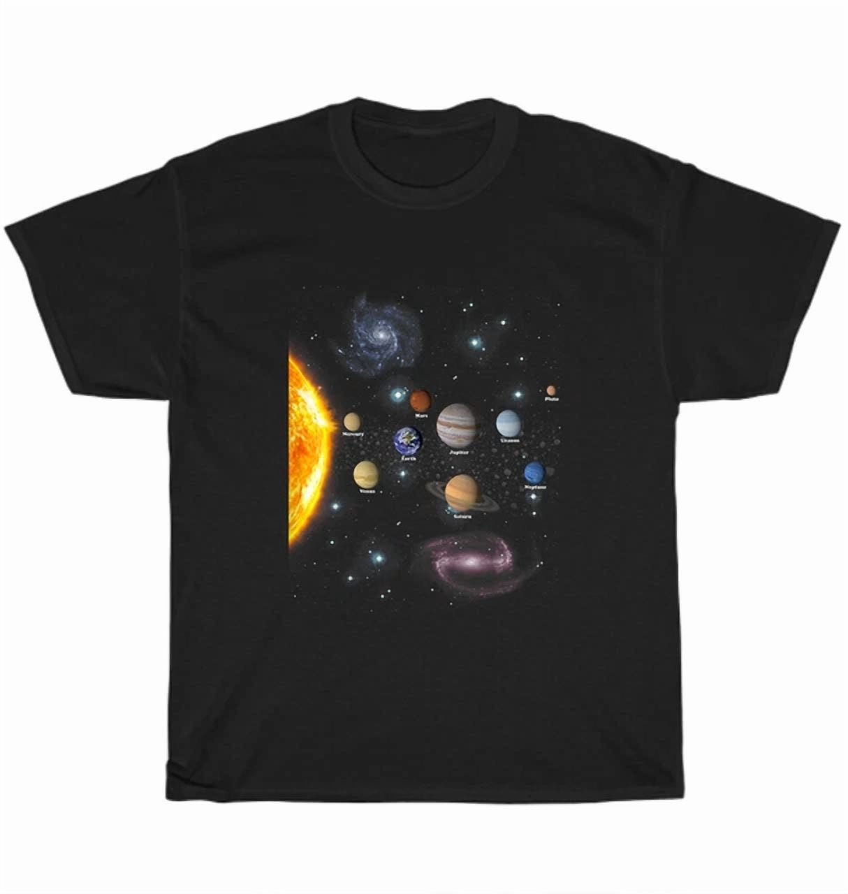 Hot Trending Tee With Solar Sun Moon Planets System Realistic Space ...