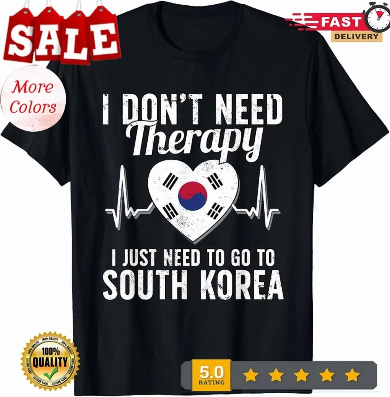 Hot Trending Tee With South Korean Flag I South Korea Flag I South Korea T-Shirt - Walmart.com