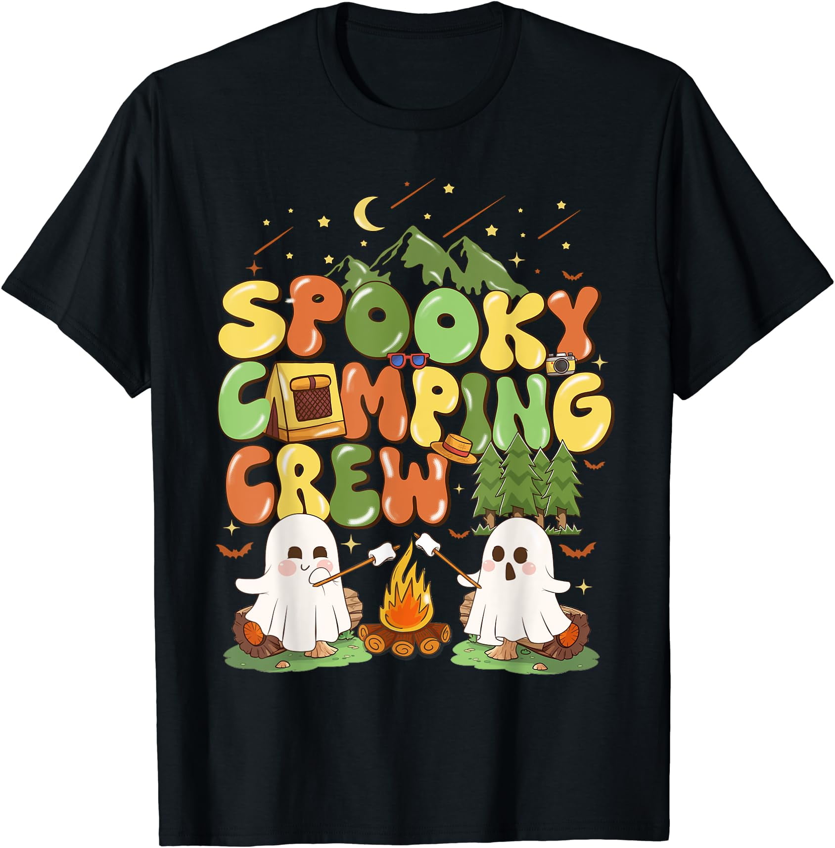 Hot Trending Tee With Spooky Camping Crew Cute Boo Ghost Unisex S-5Xl T-Shirt - Walmart.com