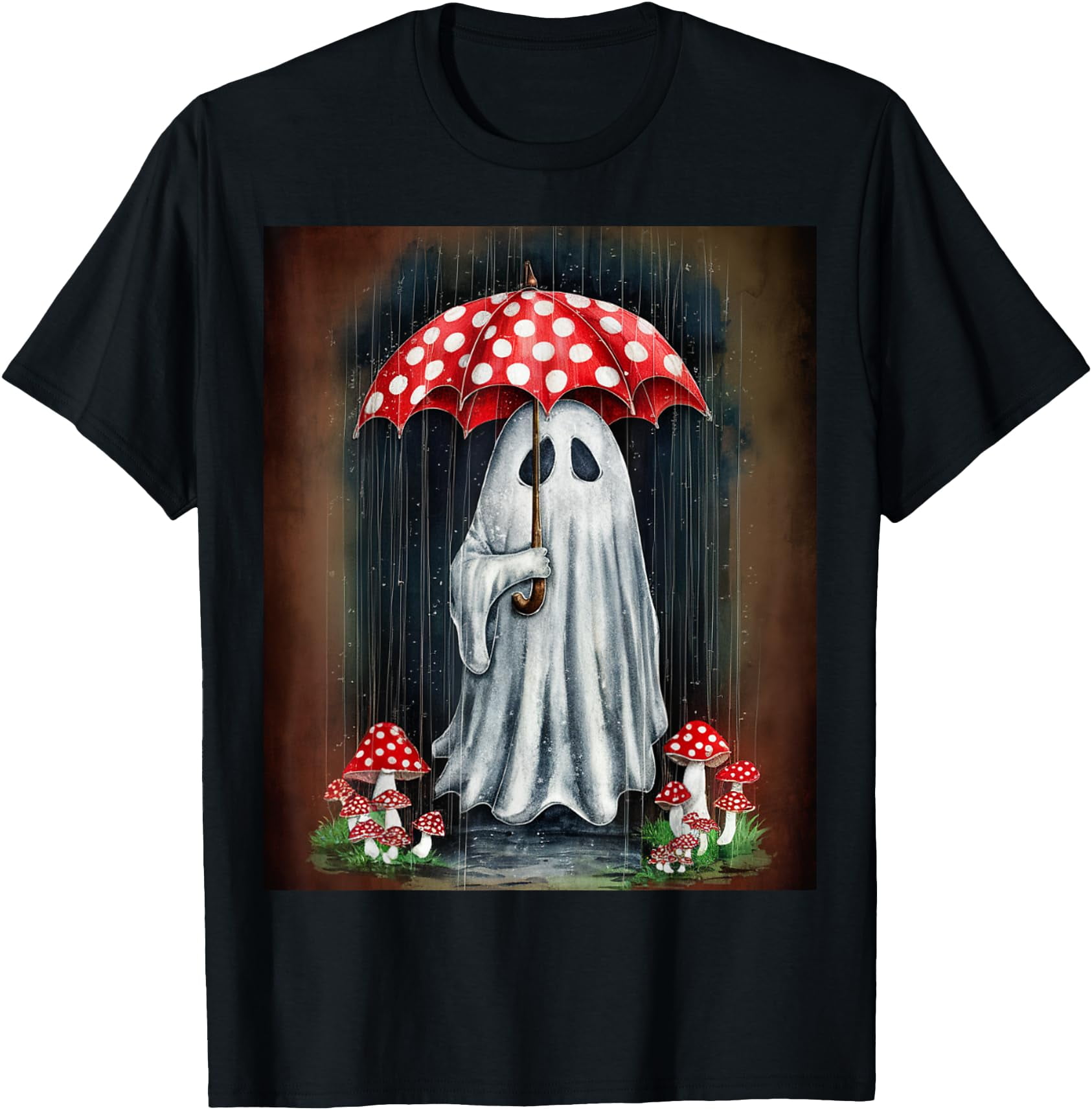 Hot Trending Tee With Spooky Cottagecore Ghost Halowen Mushroom Delight ...