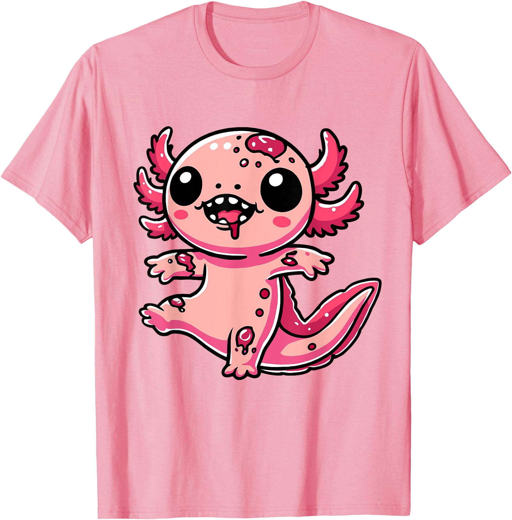 Hot Trending Tee With Spooky Kawaii Axolotl Zombie For Women Unisex S ...