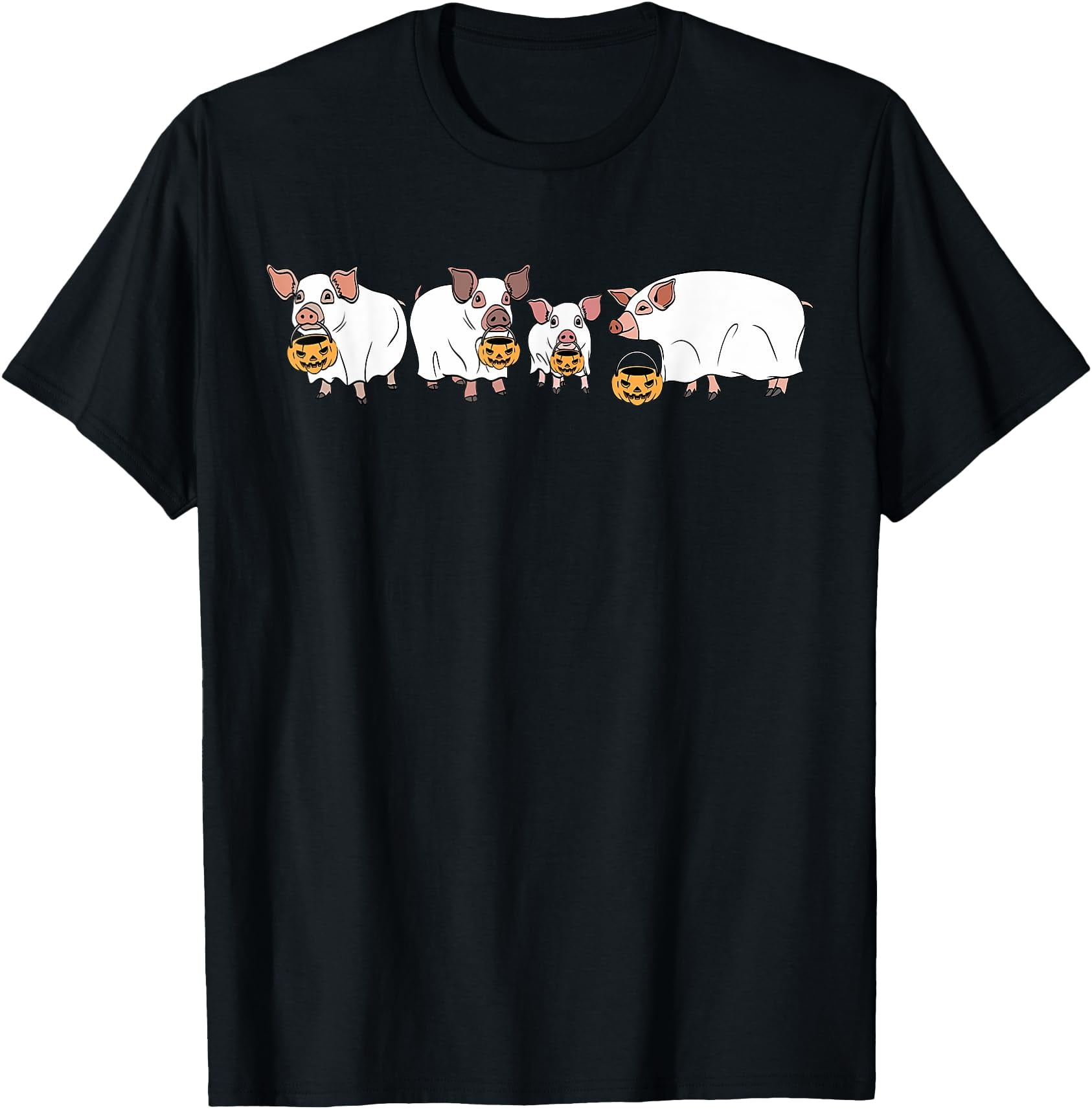 Hot Trending Tee With Spooky Pigs Ghost Halowen Farm Animals Autumn ...