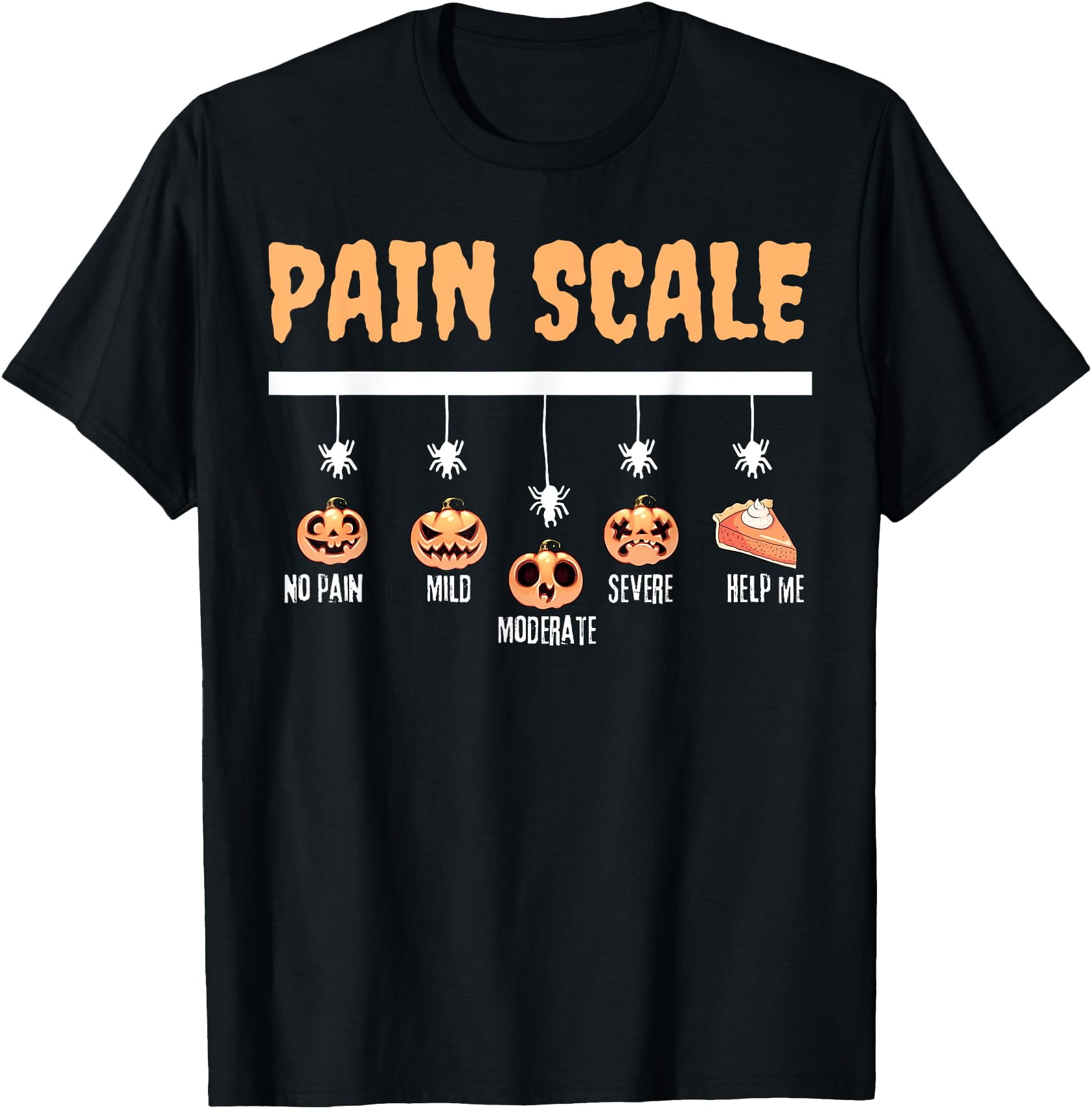 Hot Trending Tee With Spooky Pumpkin Pain Scale Trauma Nurse Triage ...