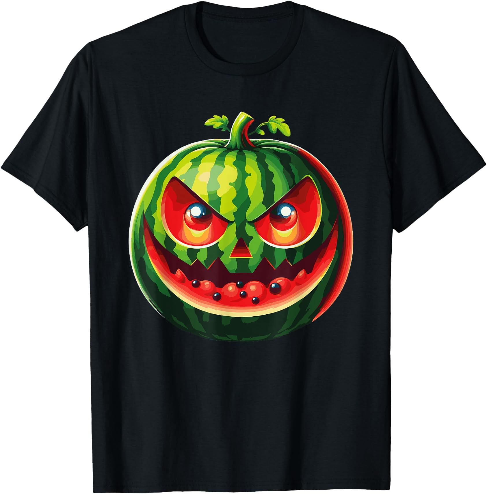 Hot Trending Tee With Spooky Summer Watermelon Jack-O-Lantern Halowen ...