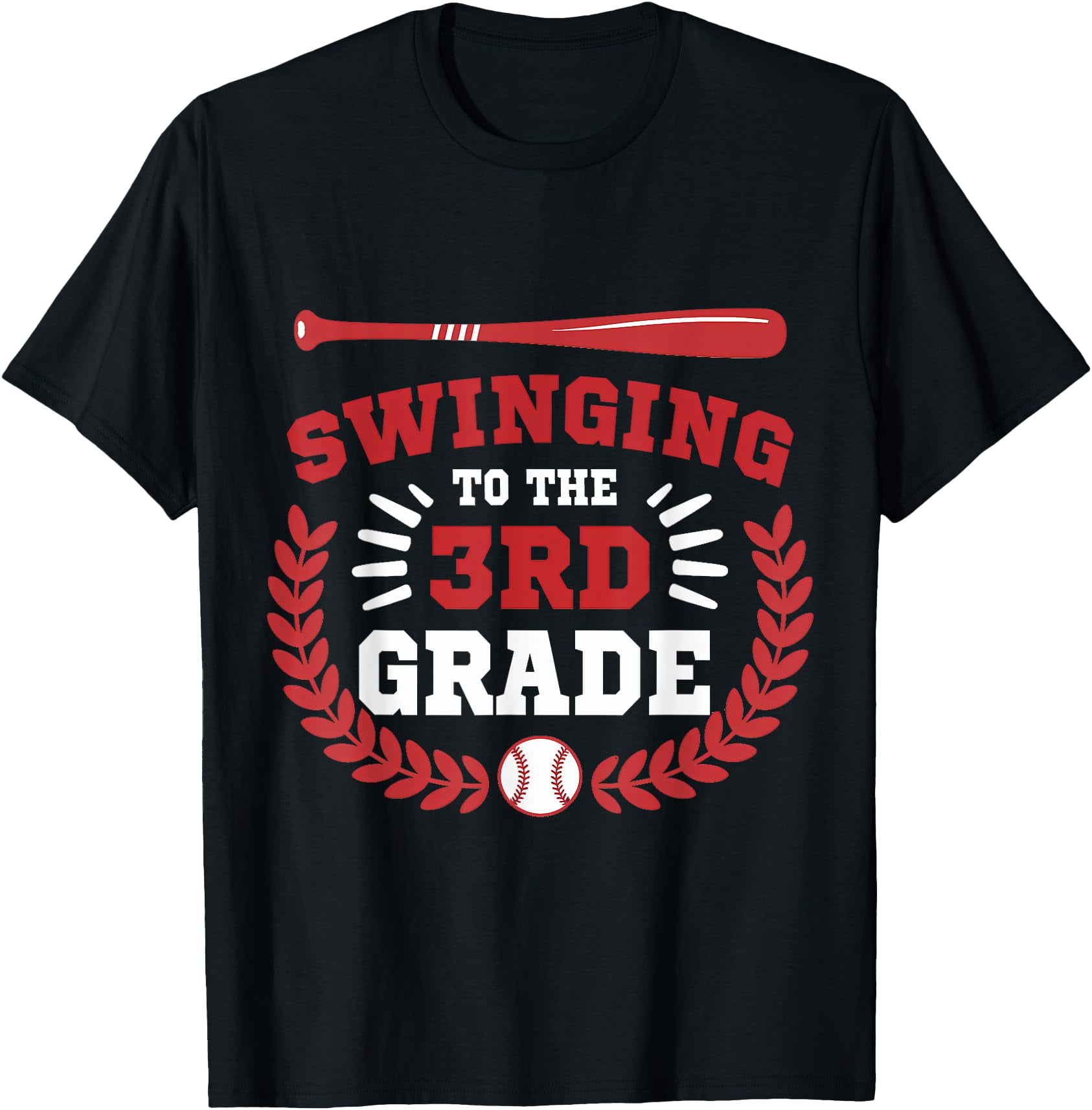 Hot Trending Tee With Swinging To The 3Rd Grade Baseball First Day Of ...