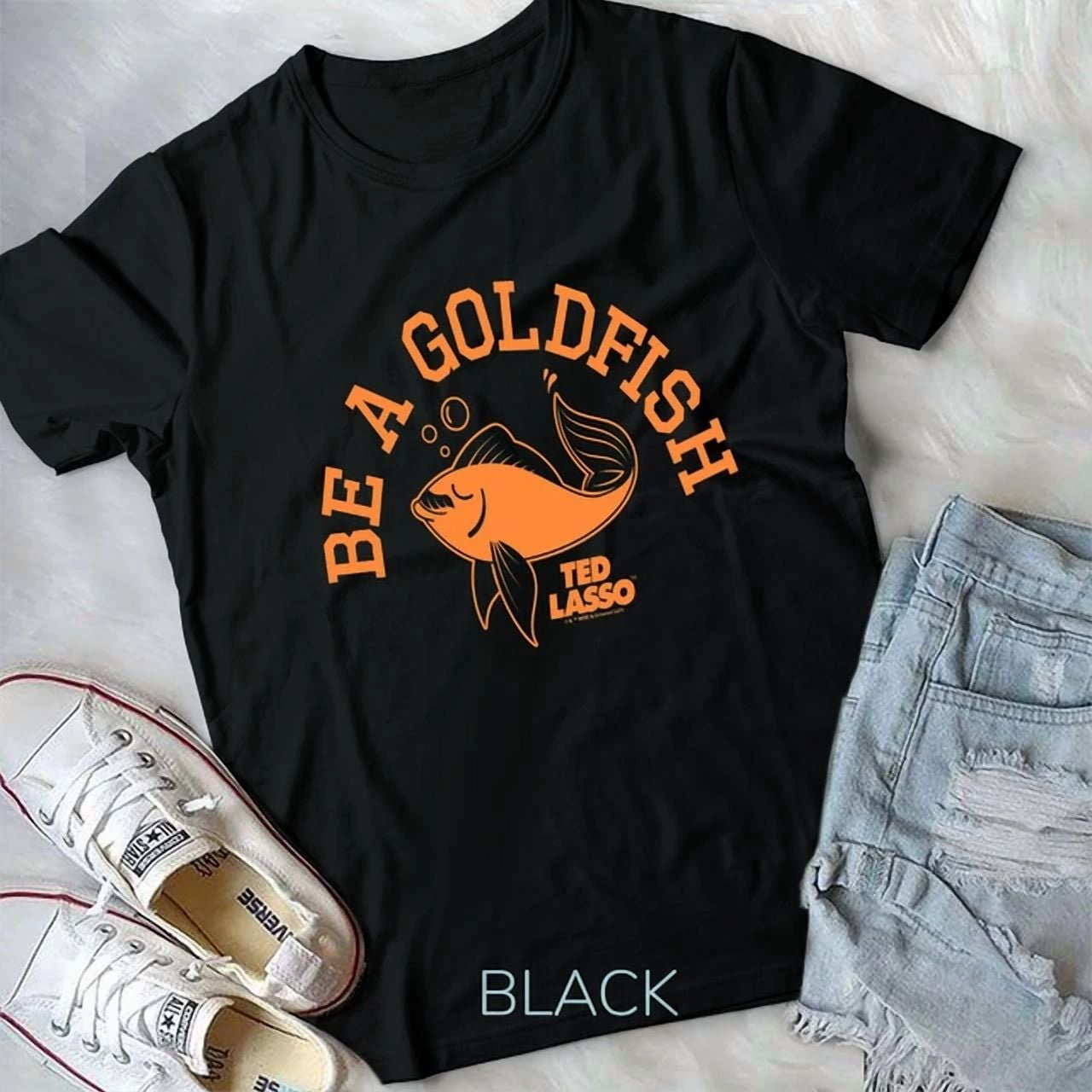 Hot Trending Tee With Ted Lasso Be A Goldfish Collegiate T-Shirt Unisex T-Shirt - Walmart.com