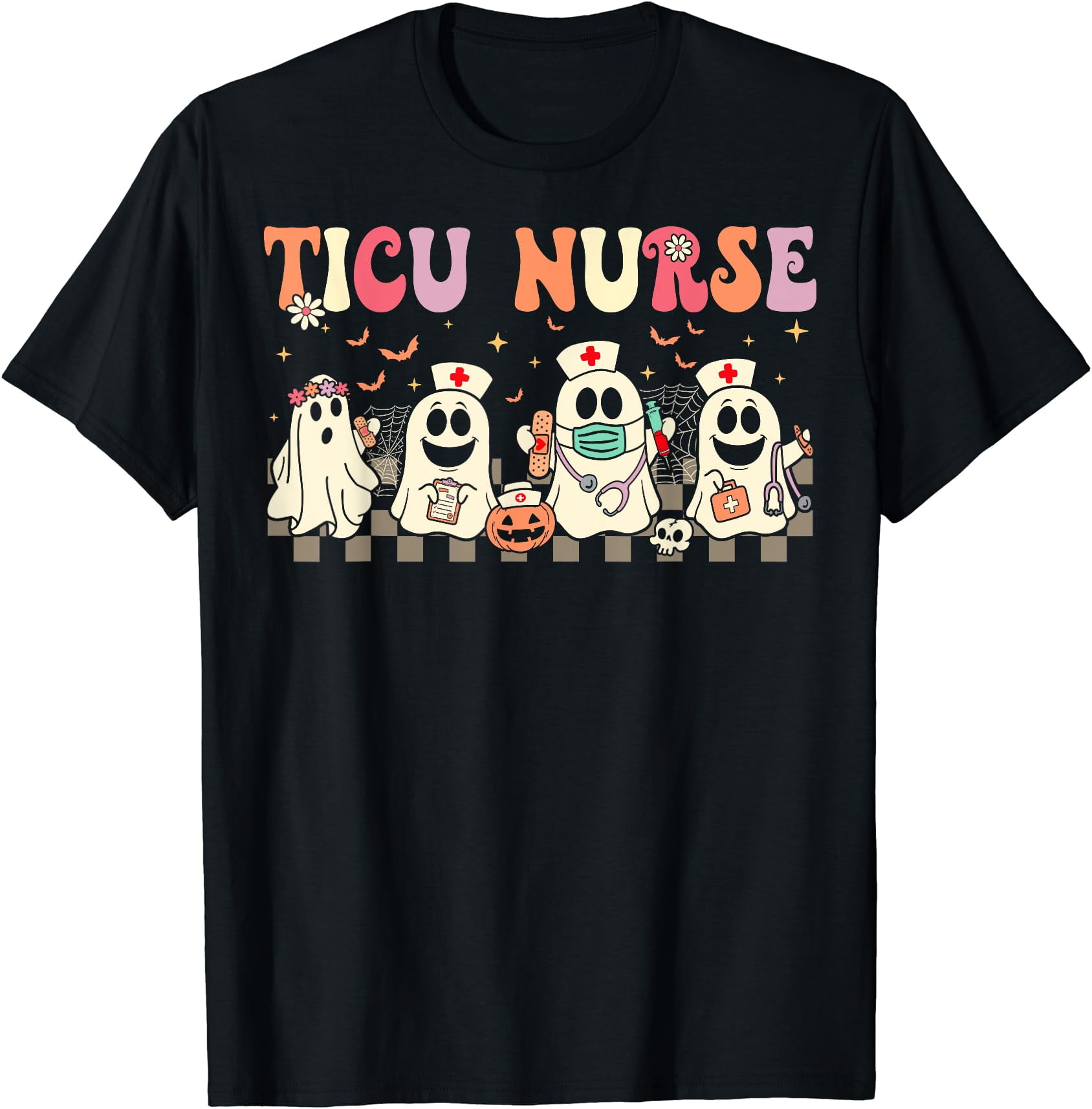 Hot Trending Tee With Ticu Boo Crew Nurse Ghost Trauma Icu Nurse ...