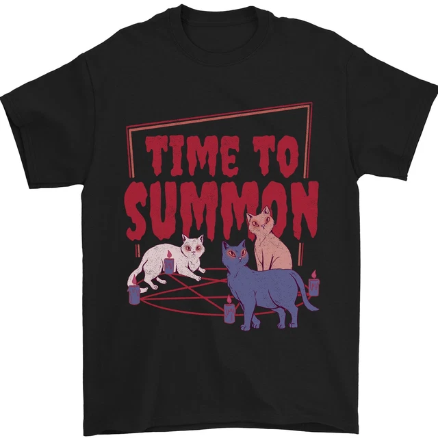 Hot Trending Tee With Time To Summon Cats Lets Summon Demons Mens ...