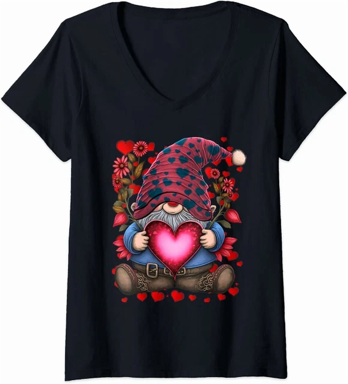Hot Trending Tee With Valentines Day Gnomes Sunflower Field Gifts ...