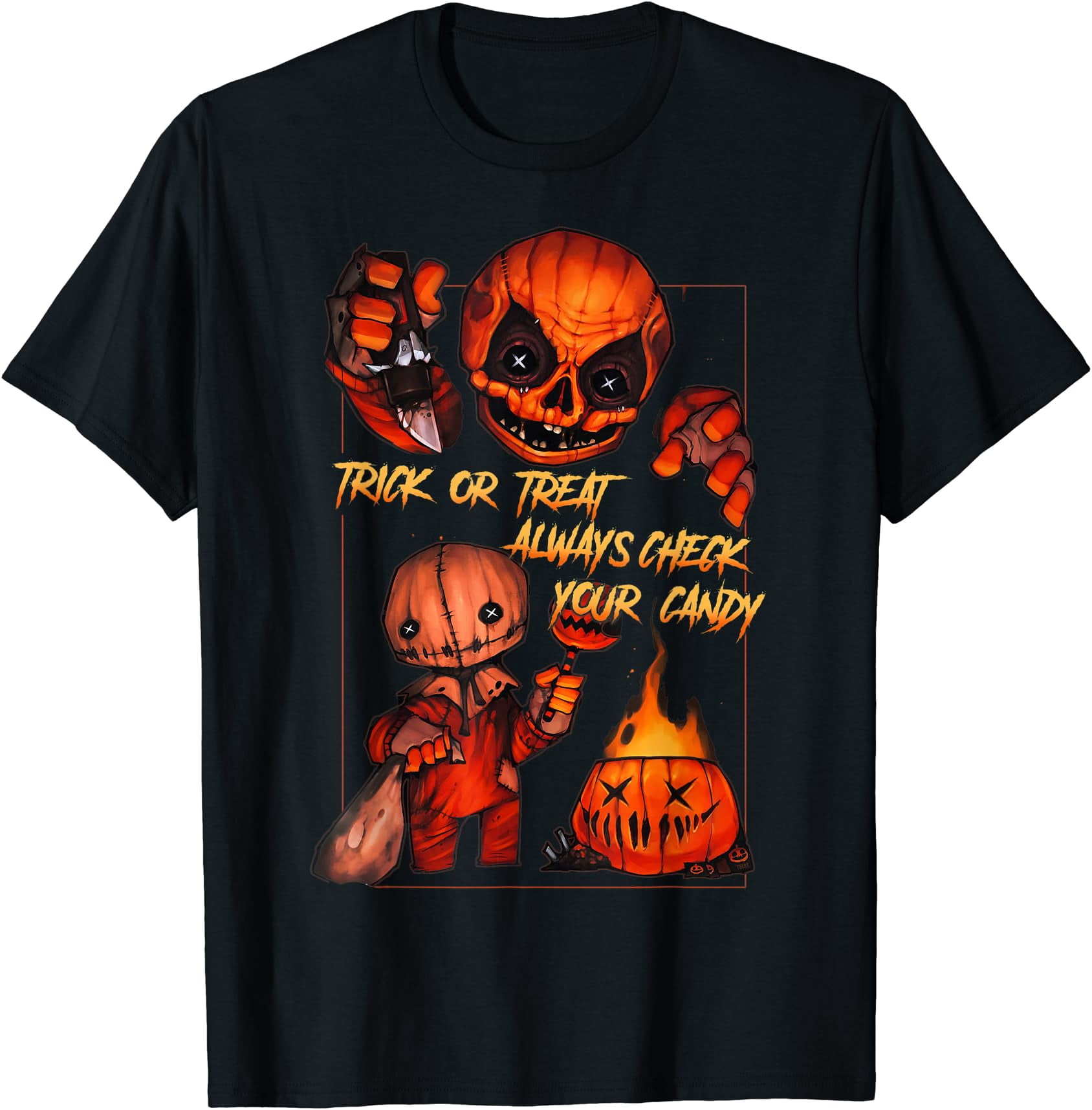Hot Trending Tee With Vintage Always Check Your Candy, Pumpkin ...