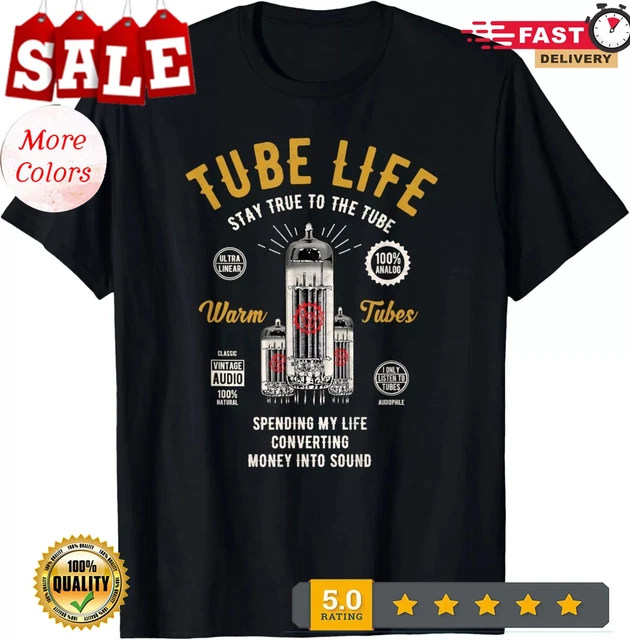 Hot Trending Tee With Vintage Analog-Audio Vacuum Tube Guitar Bass Tube ...