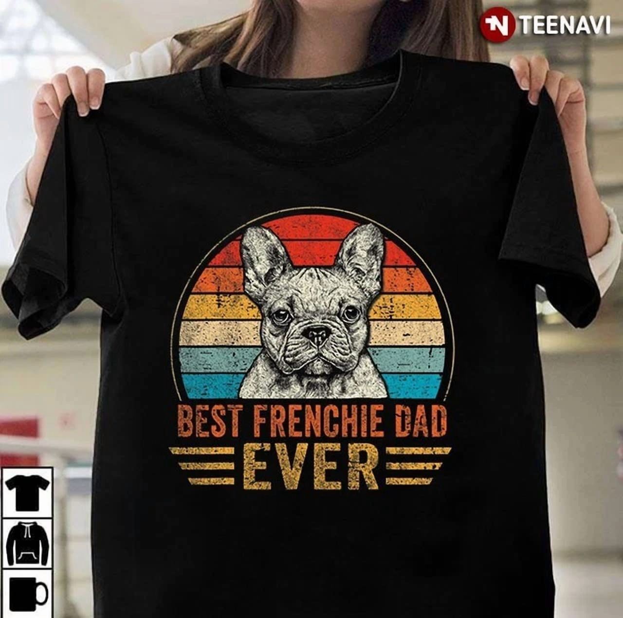 Hot Trending Tee With Vintage Best Frenchie Dad Ever - Walmart.com
