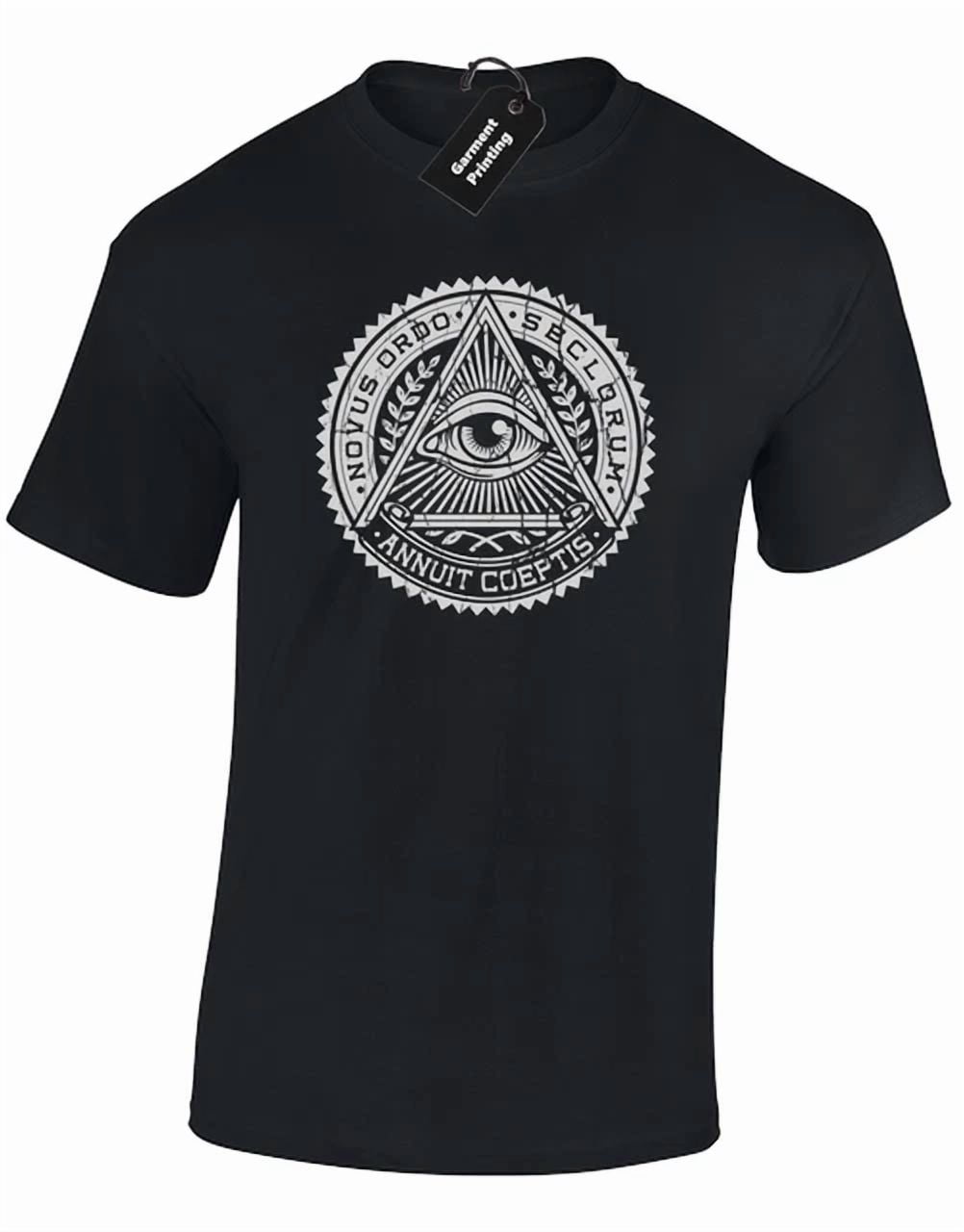 Hot Trending Tee With Vintage Illuminati Pyramid Eye Conspiracy Pyramid ...