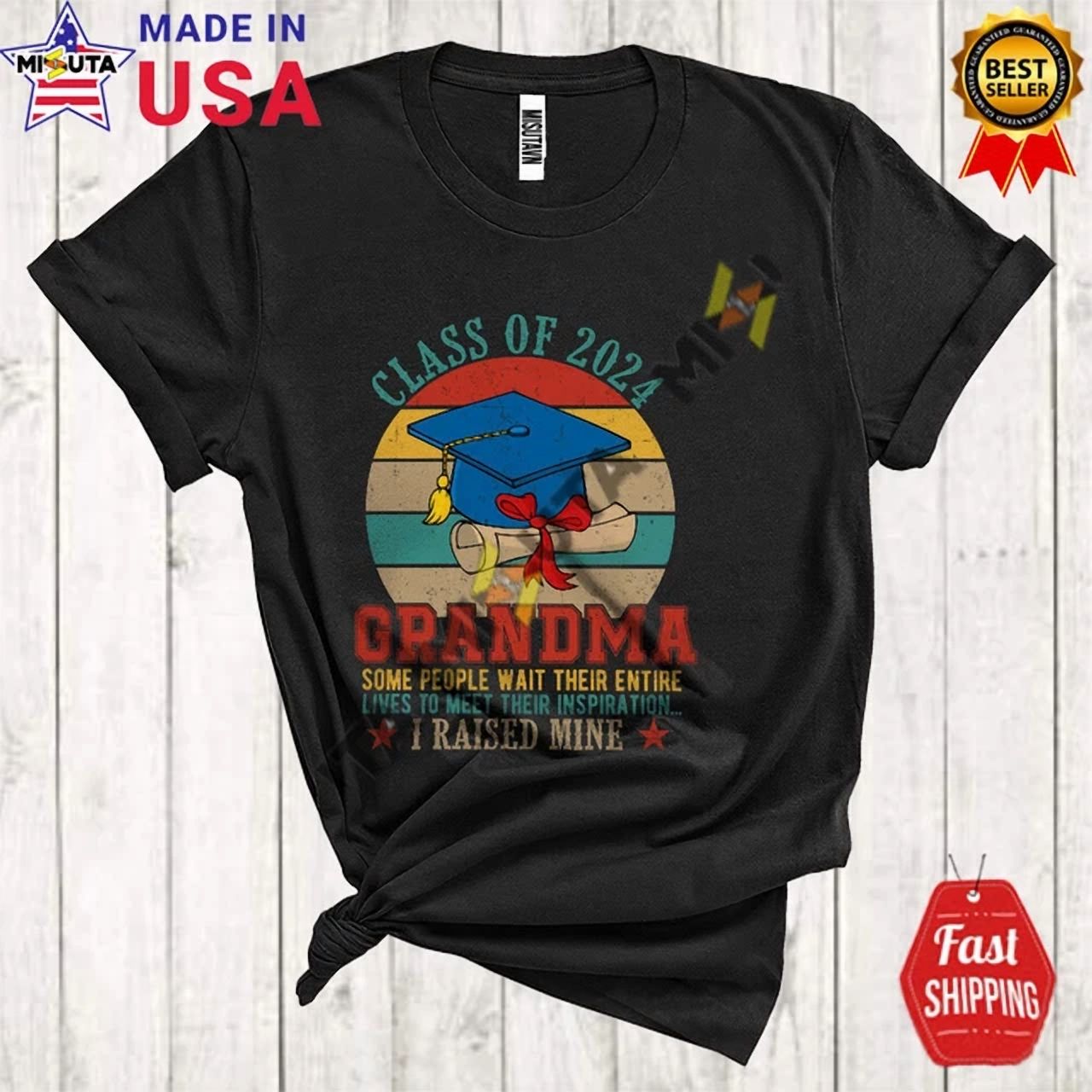 Hot Trending Tee With Vintage Retro Grandma Class Of 2024, Cool ...