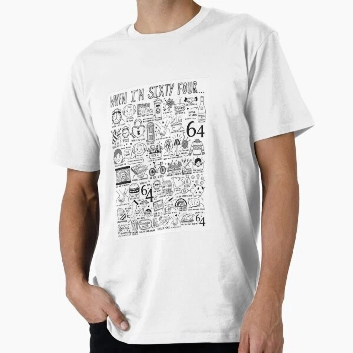 Hot Trending Tee With When I’M Sixty Four T-Shirt S-5Xl - Walmart.com