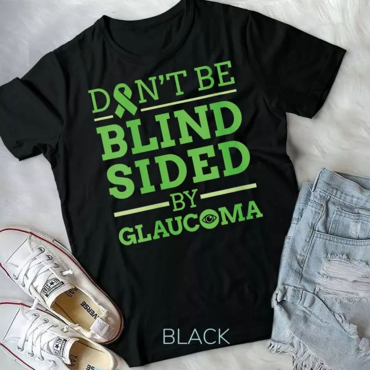 Hot Trending Tee With Womens Glaucoma Awareness Ribbon Don'T Be Blind ...