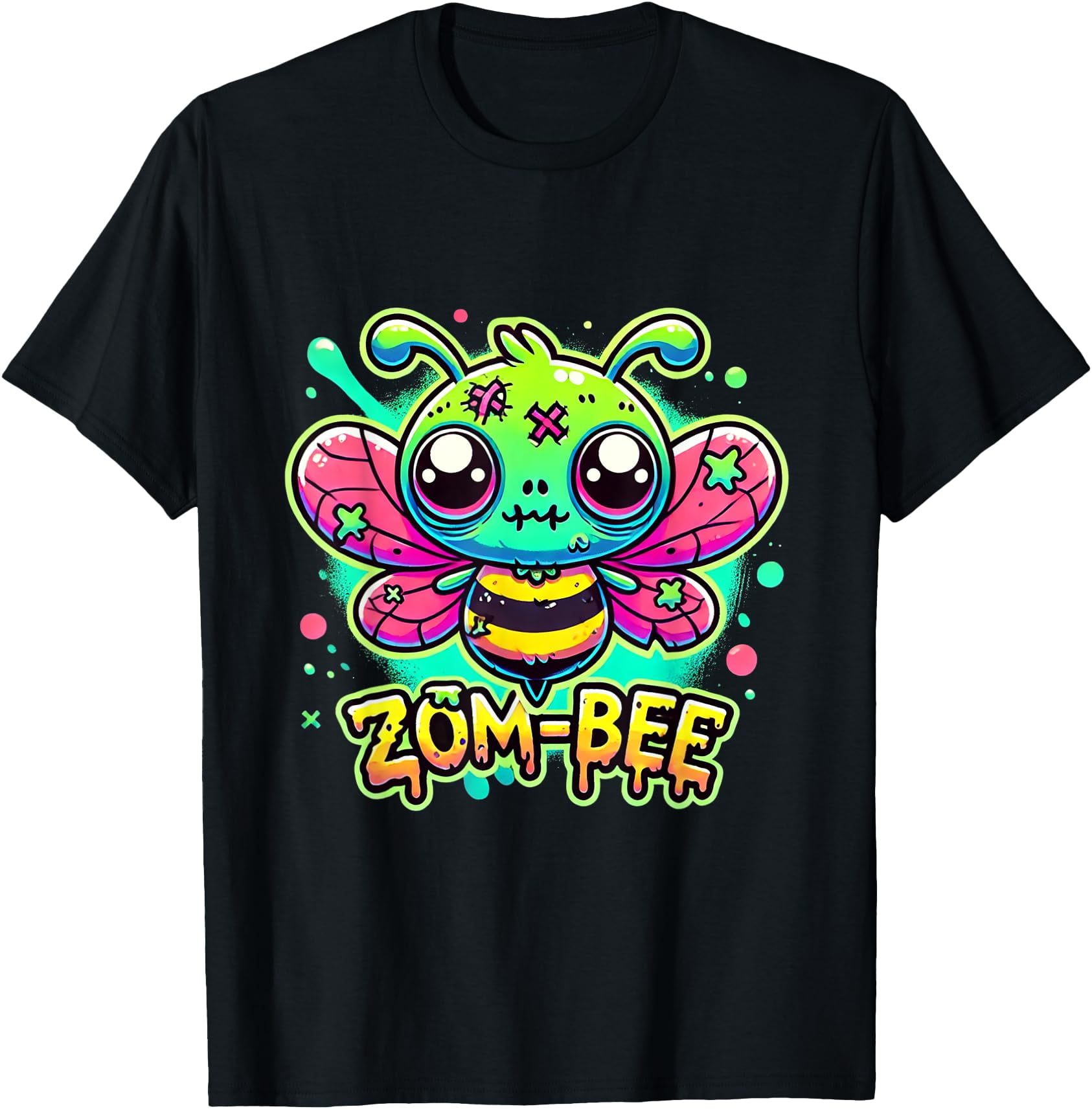 Hot Trending Tee With Zom-Bee Cute Creepy Zombie Bee Cartoon Unisex S ...