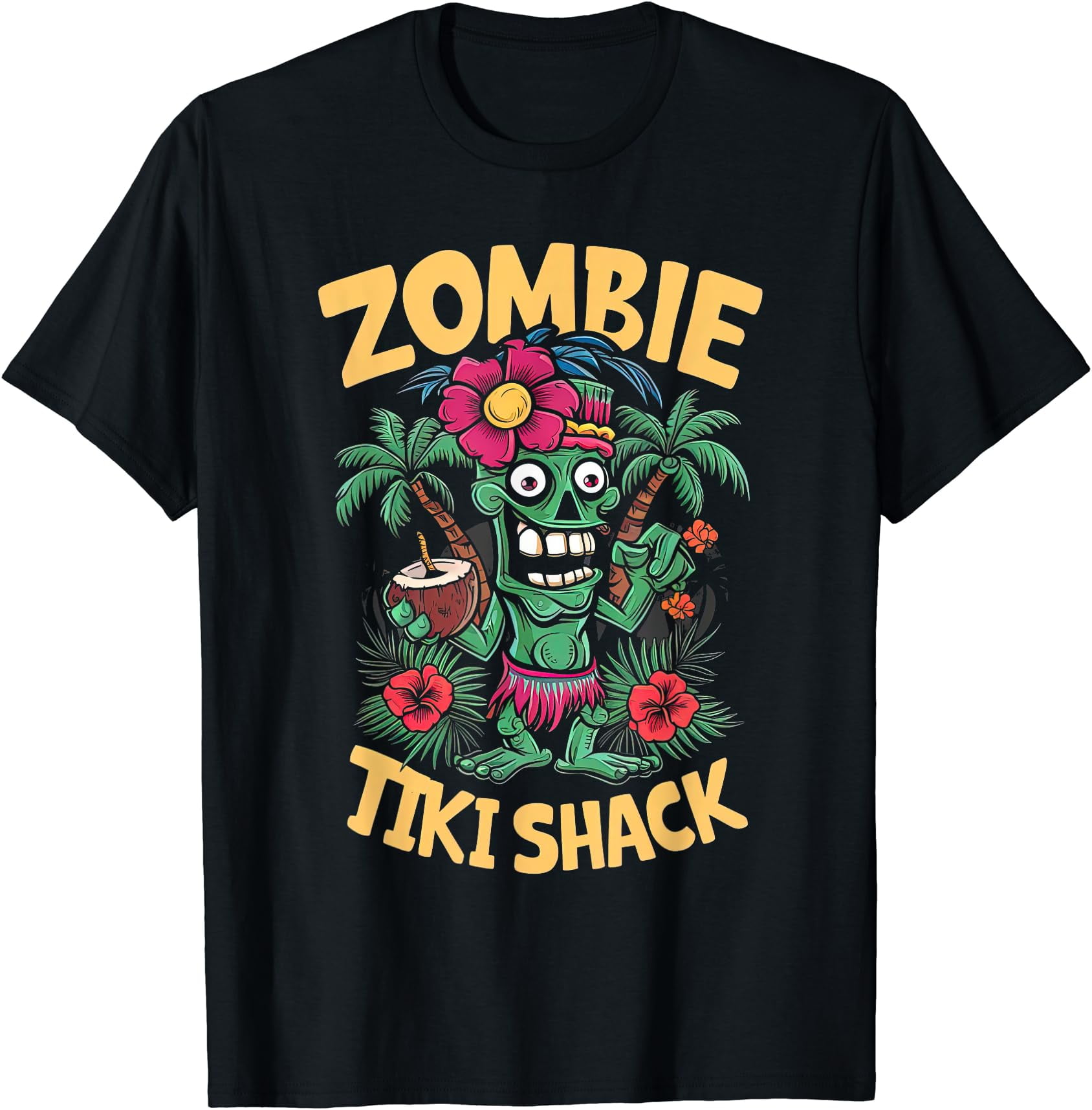 Hot Trending Tee With Zombie Tiki Shack Tropical Horror Fan Fun Summer ...
