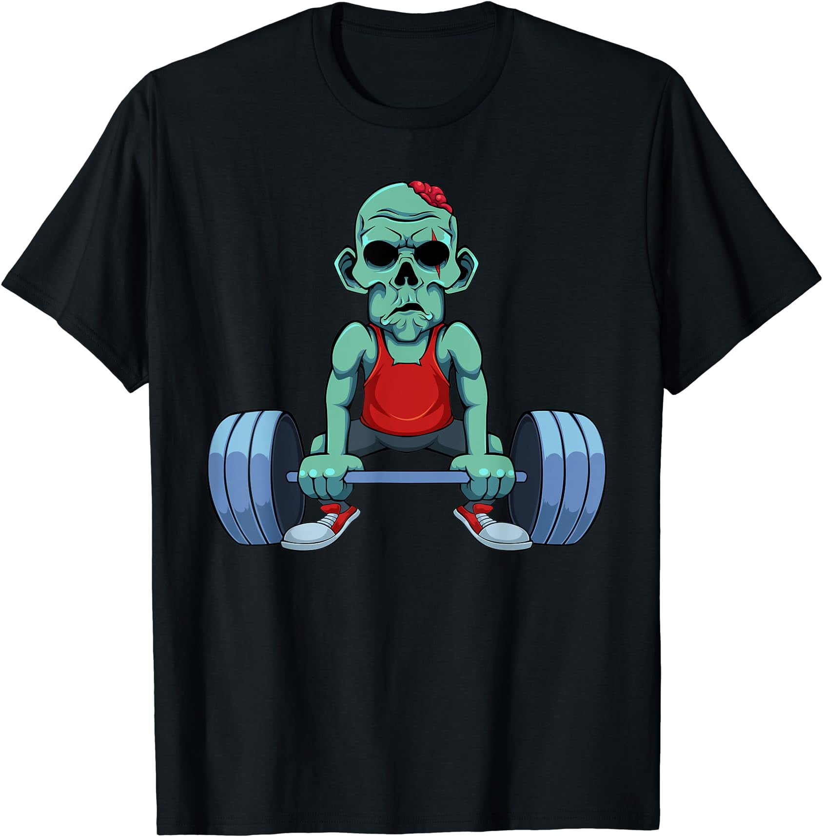 Hot Trending Tee With Zombie Weight Lifting Lazy Barbell Workout Unisex ...