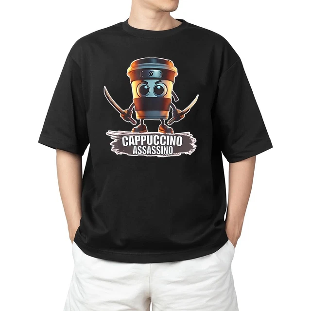 Hot Trending Tee with Brainrot Italian Cappuccino Assassino T-Shirt S ...
