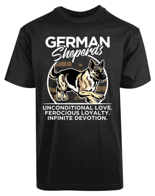 Hot Trending Tee with German Shepherd New Mens Shirt Unconditional Love ...
