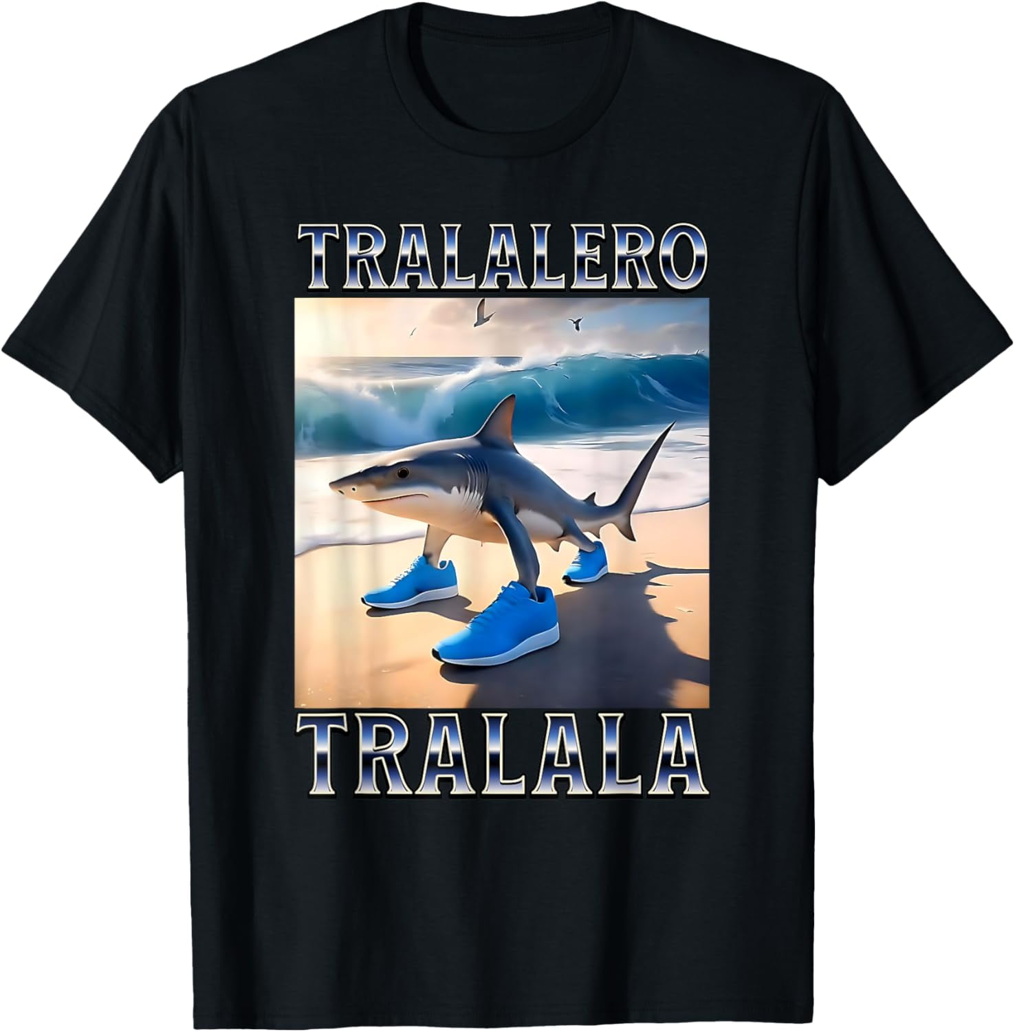 Hot Trending Tee with Tralalero Tralala - Italian Brainrot T-Shirt S ...