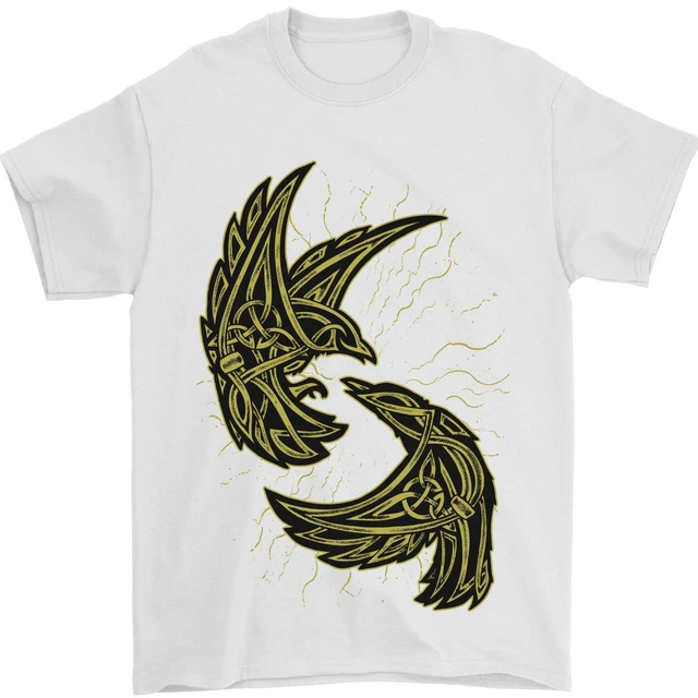 Hot Trending The Viking Raven Symbol Odin Ragnar Tribal T-Shirt Design ...