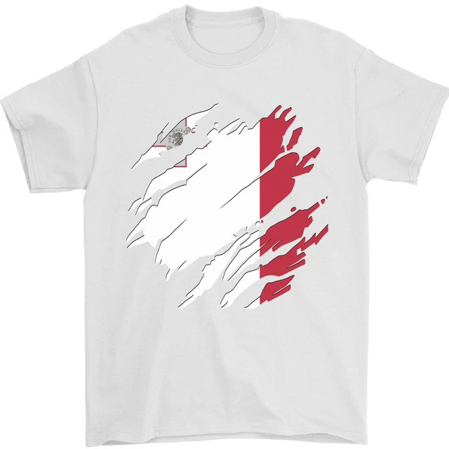 Hot Trending Torn Malta Flag Maltese Day Football T-Shirt Design ...