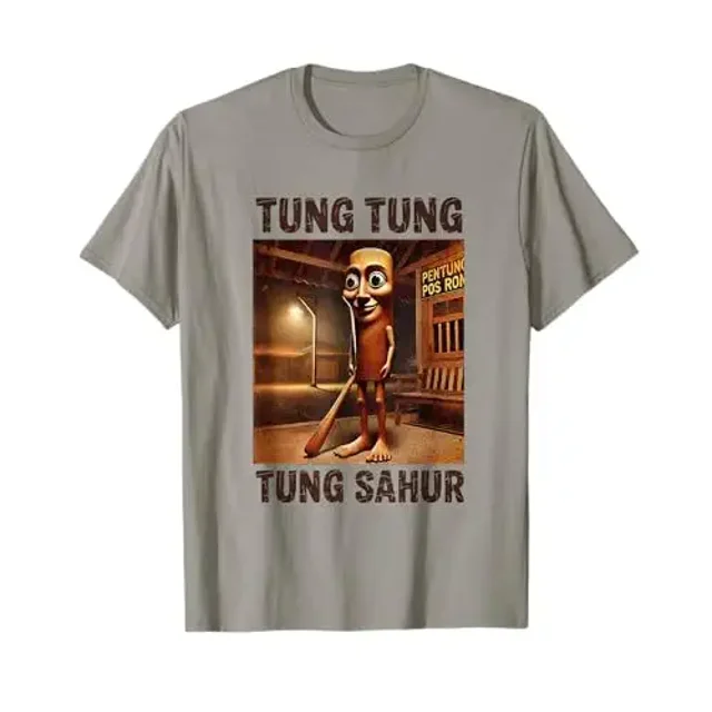 Hot Trending Tung Tung Tung Sahur Italian Brainrot Meme T-Shirt Vintage ...