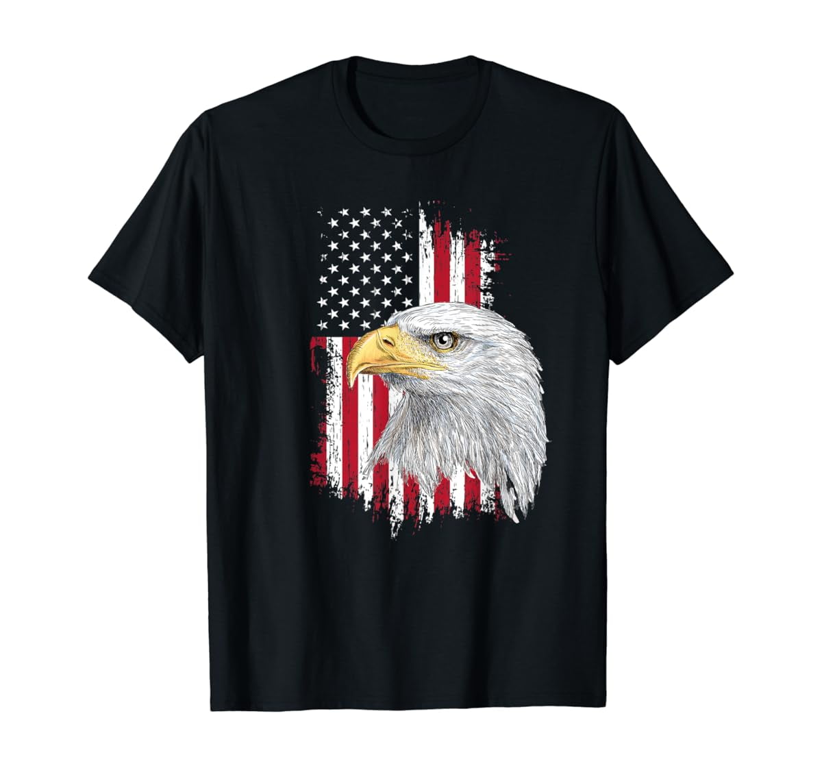 Hot Trending USA Bald Eagle 4th of July American Flag T-Shirt Vintage ...