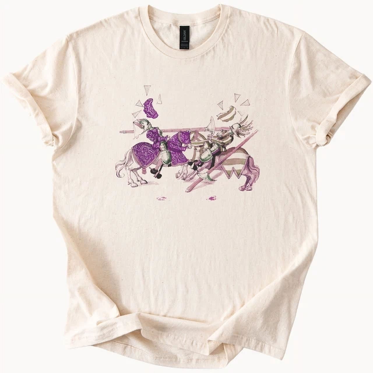 Hot Trending Unicorn Knight Joust Graphic Tee Funny Medieval Fantasy ...