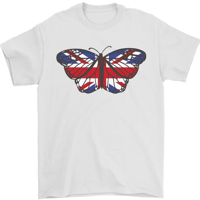 Hot Trending Union Jack Butterfly British Britain Flag T-Shirt Design ...