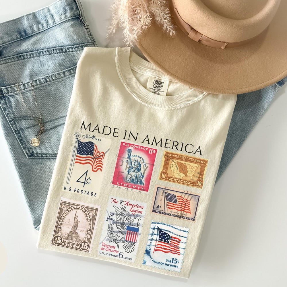 Hot Trending Usa Stamp Shirt, 4Th Of July a Tshirt, Vintage Postage ...