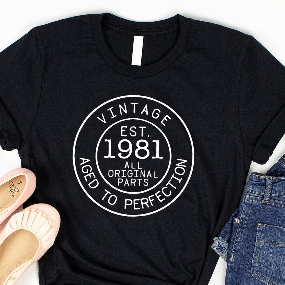 Hot Trending With Vintage 1981 Shirt, 44Th Birthday Gift, 1981 Retro ...