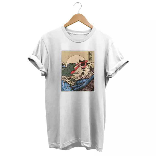 Hot Trending Vintage Japanese Monster Cat T-shirt, Japan Streetwear ...
