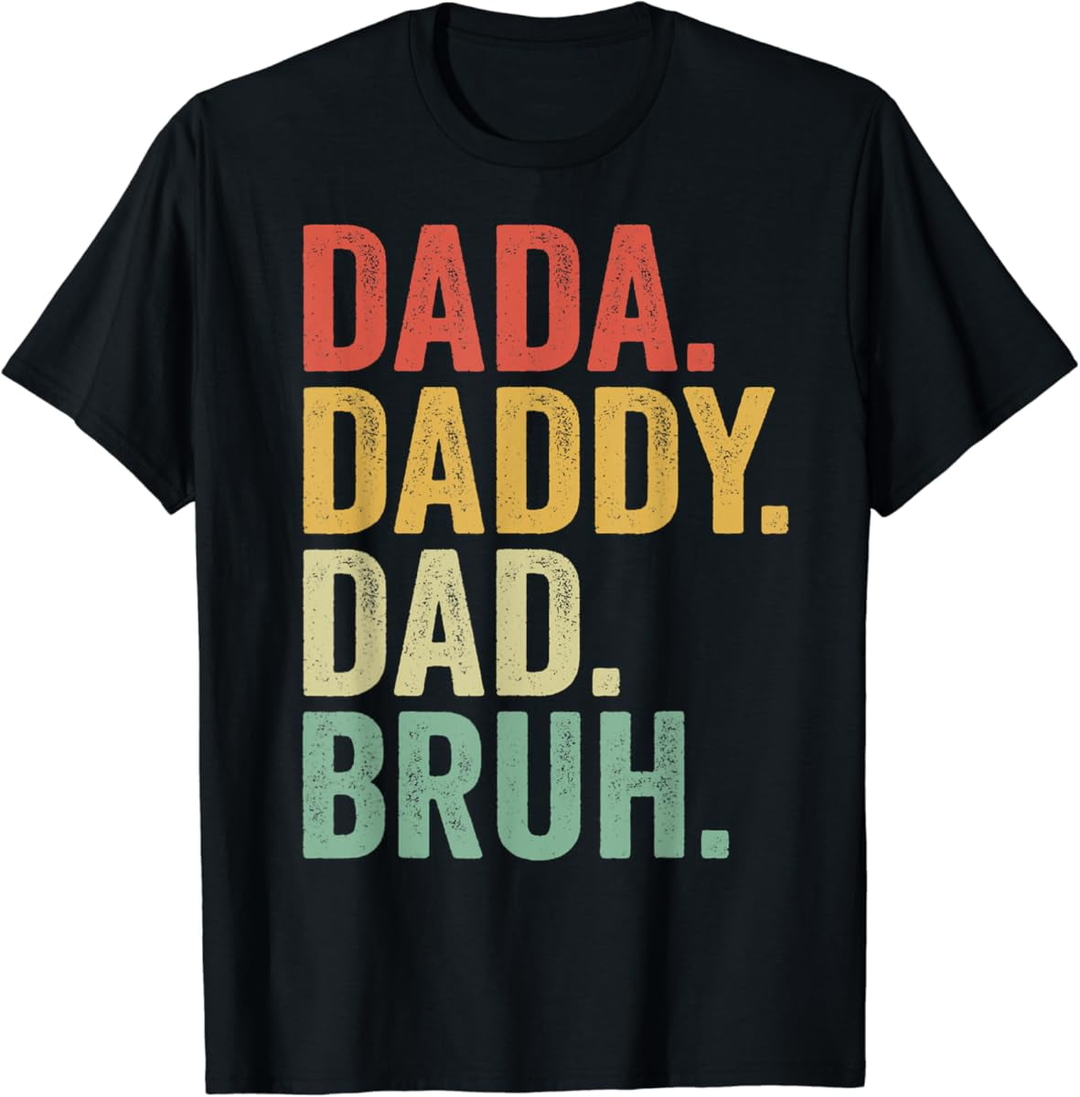 Hot Trending Vintage T-shirt DADA DADDY DAD BRUH Fathers Day Vintage Funny Father T-Shirt S-5XL ...