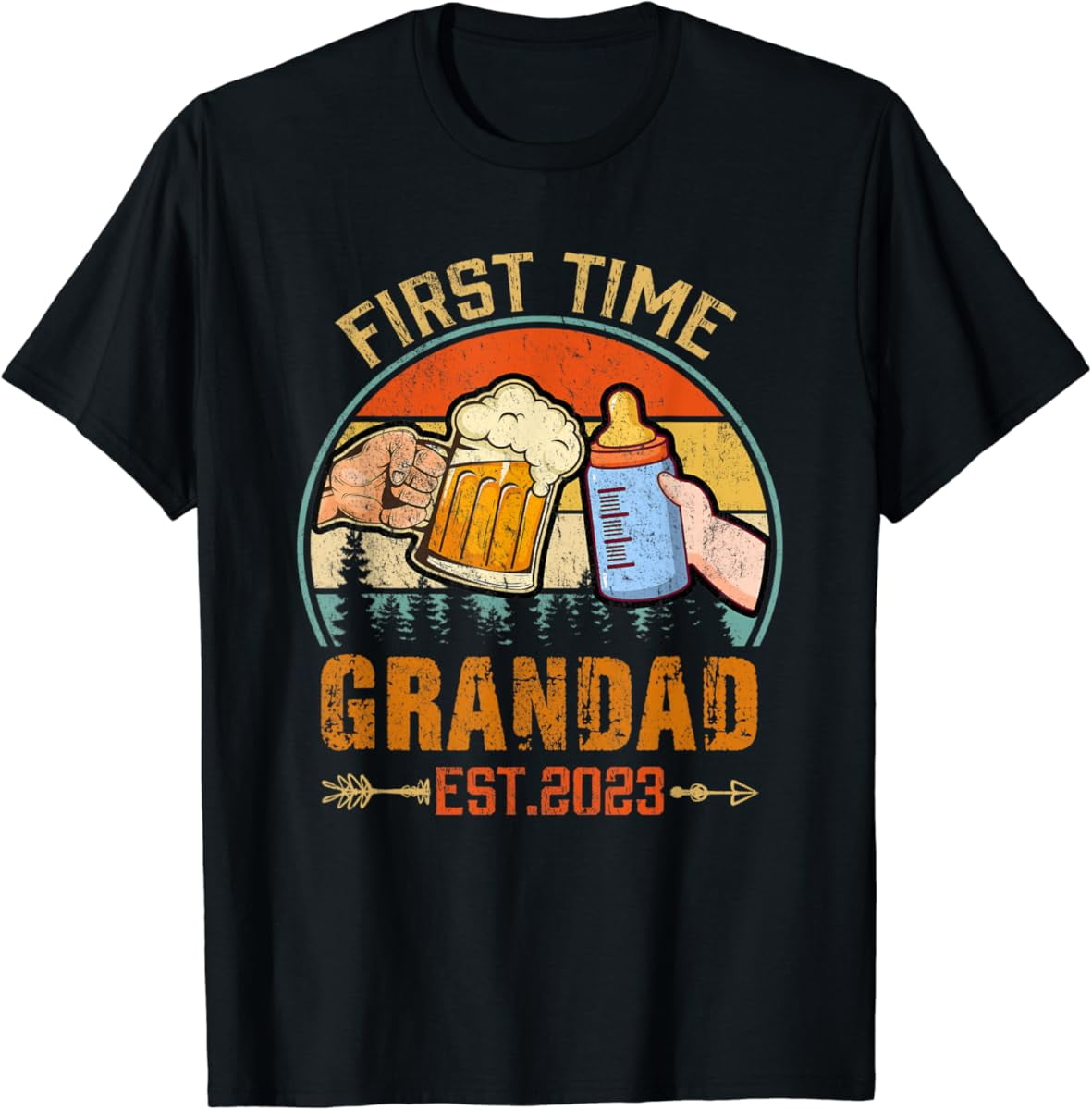 Hot Trending Vintage T-shirt Soon To Be Grandad Est 2023 Vintage ...