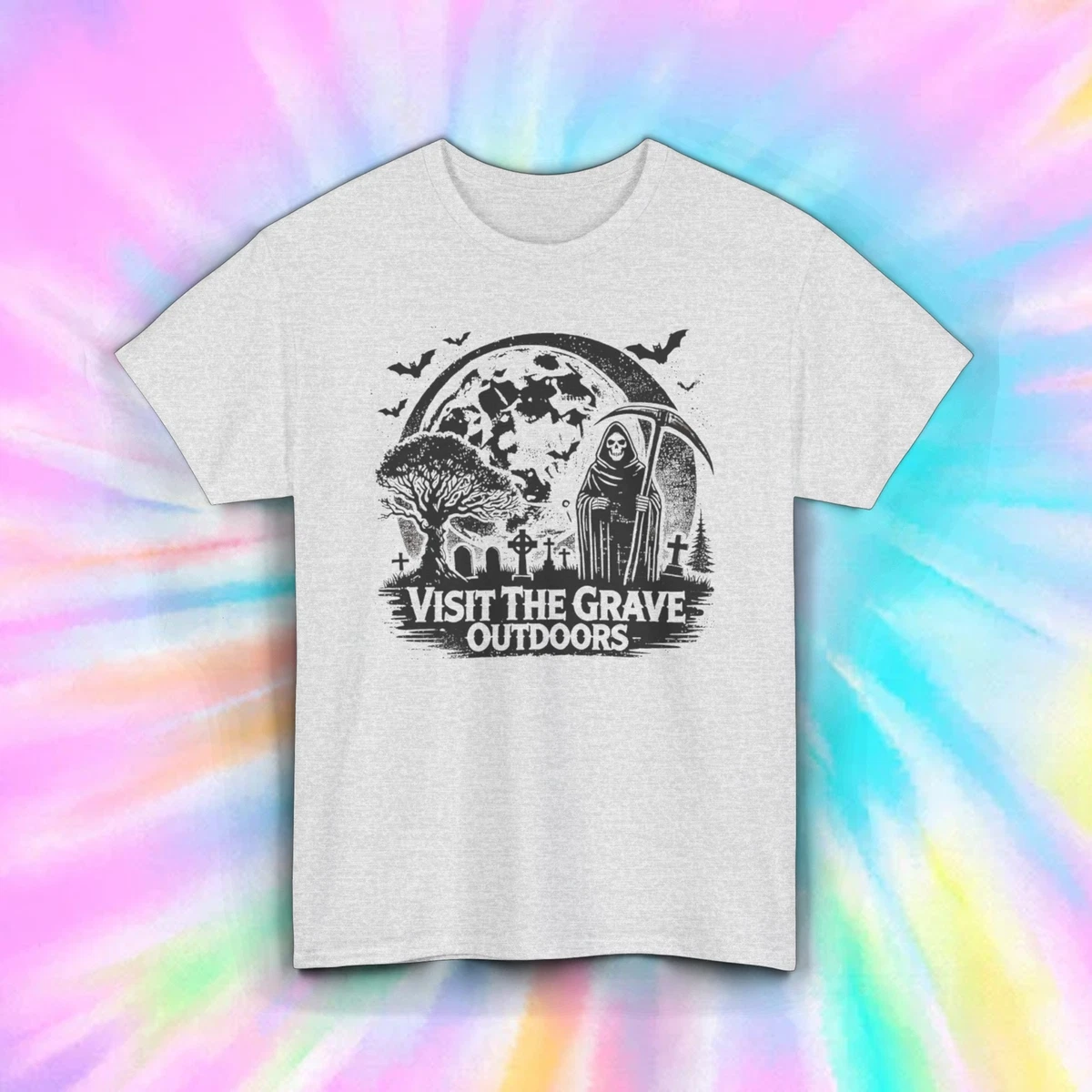 Hot Trending Visit The Grave Outdoors T-Shirt | Grim Reaper Camp ...