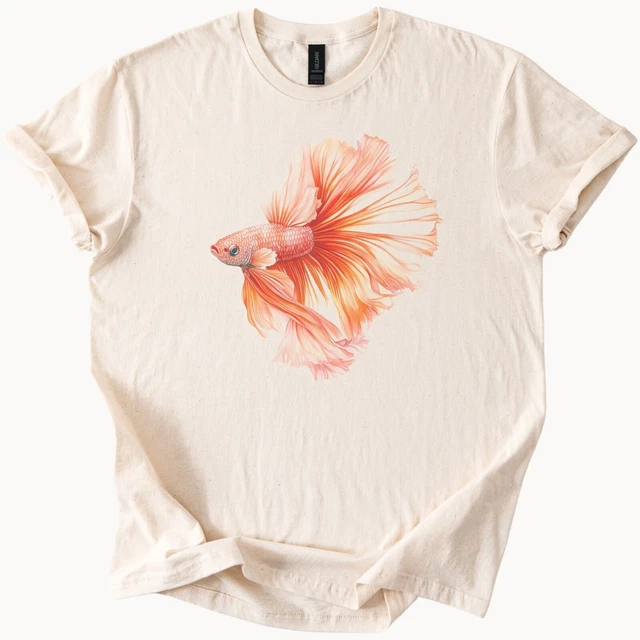 Hot Trending Watercolor Betta Fish Tee Siamese Fighting Fish Graphic ...