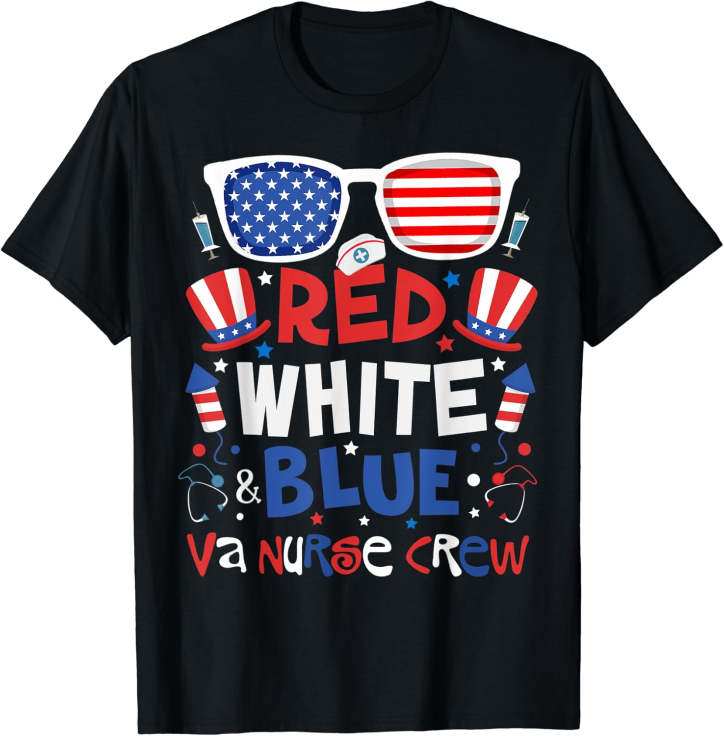 Hot Trending With 4Th Of July Red White Blue Va Nurse Crew Patriotic ...
