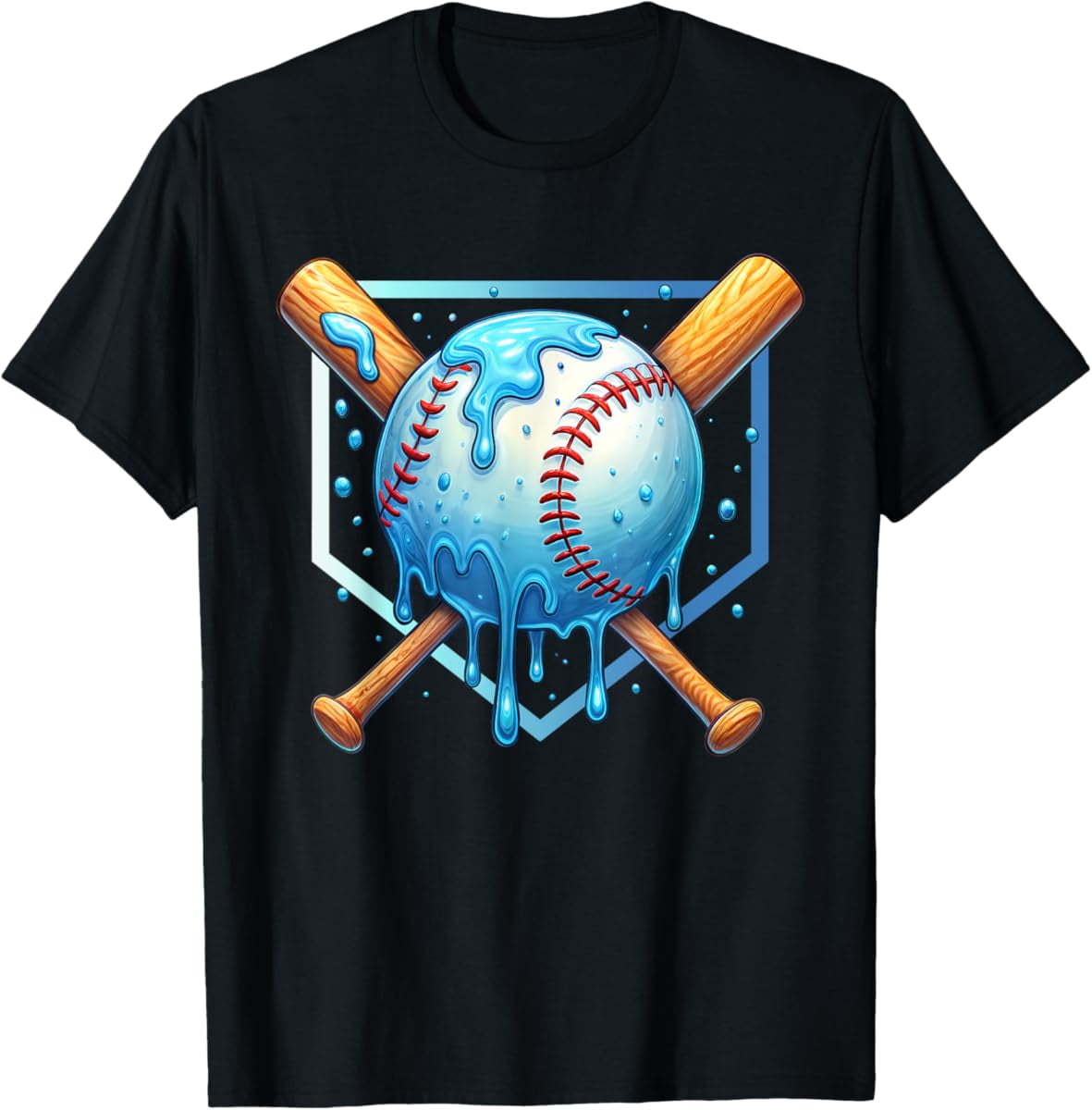 Hot Trending With Baseball Dripping Ice Cream Drip Youth Boys Baseball ...