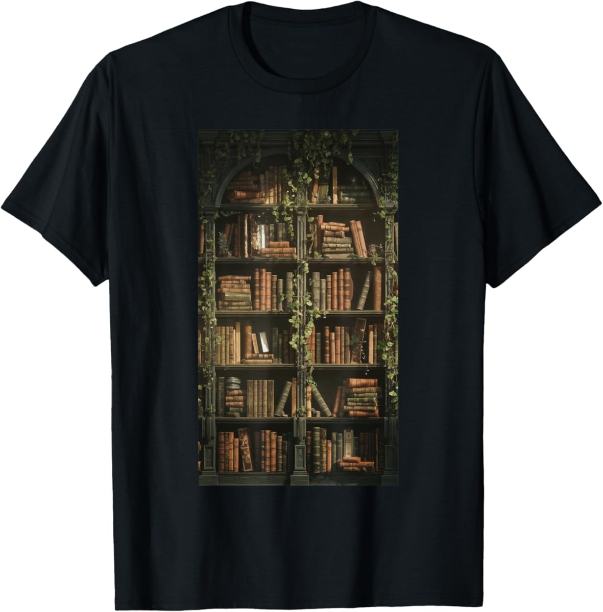 Hot Trending With Bookshelf Library Librarian Gothic Goth Books T-Shirt Design Preview Only ...