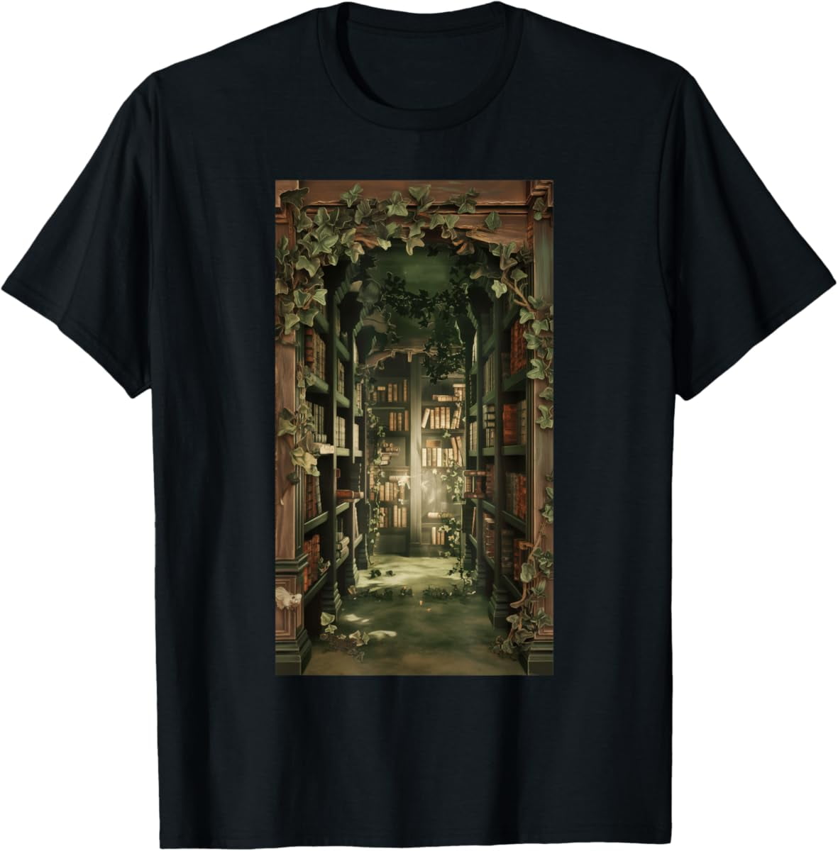 Hot Trending With Bookshelf Library Librarian Gothic Goth Books T-Shirt ...
