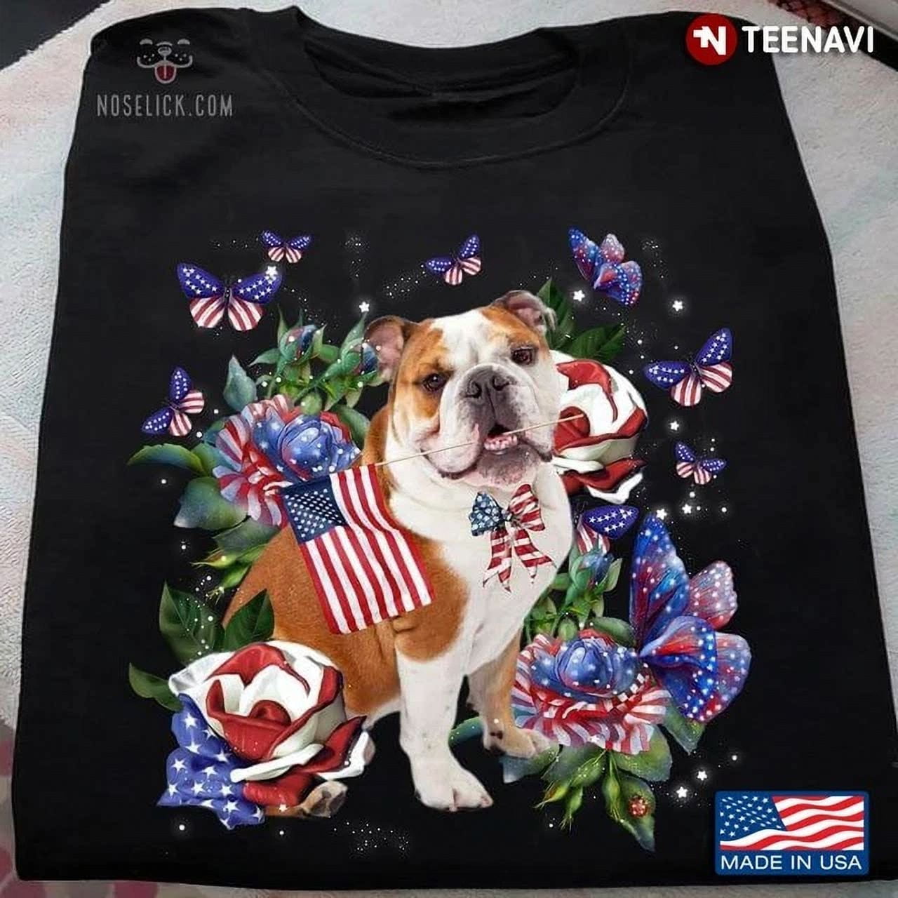 Hot Trending With Bulldog Holding American Flag Happy Independence Day ...