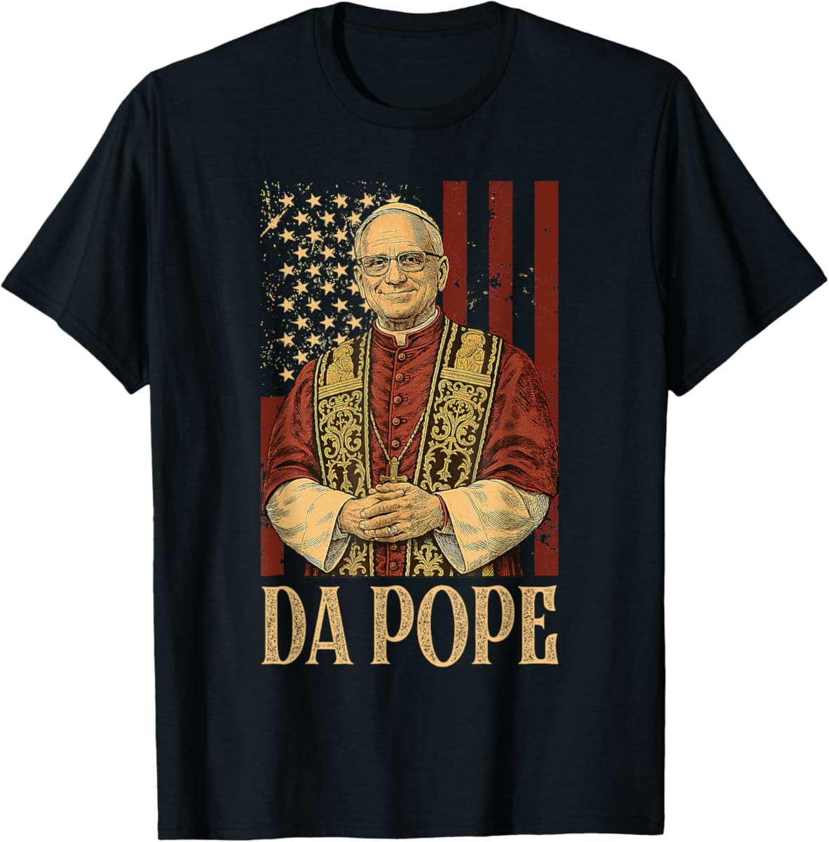 Hot Trending With Da Pope Leo Xiv New Pope Funny Humor Men Women T-Shirt Design Preview Only ...