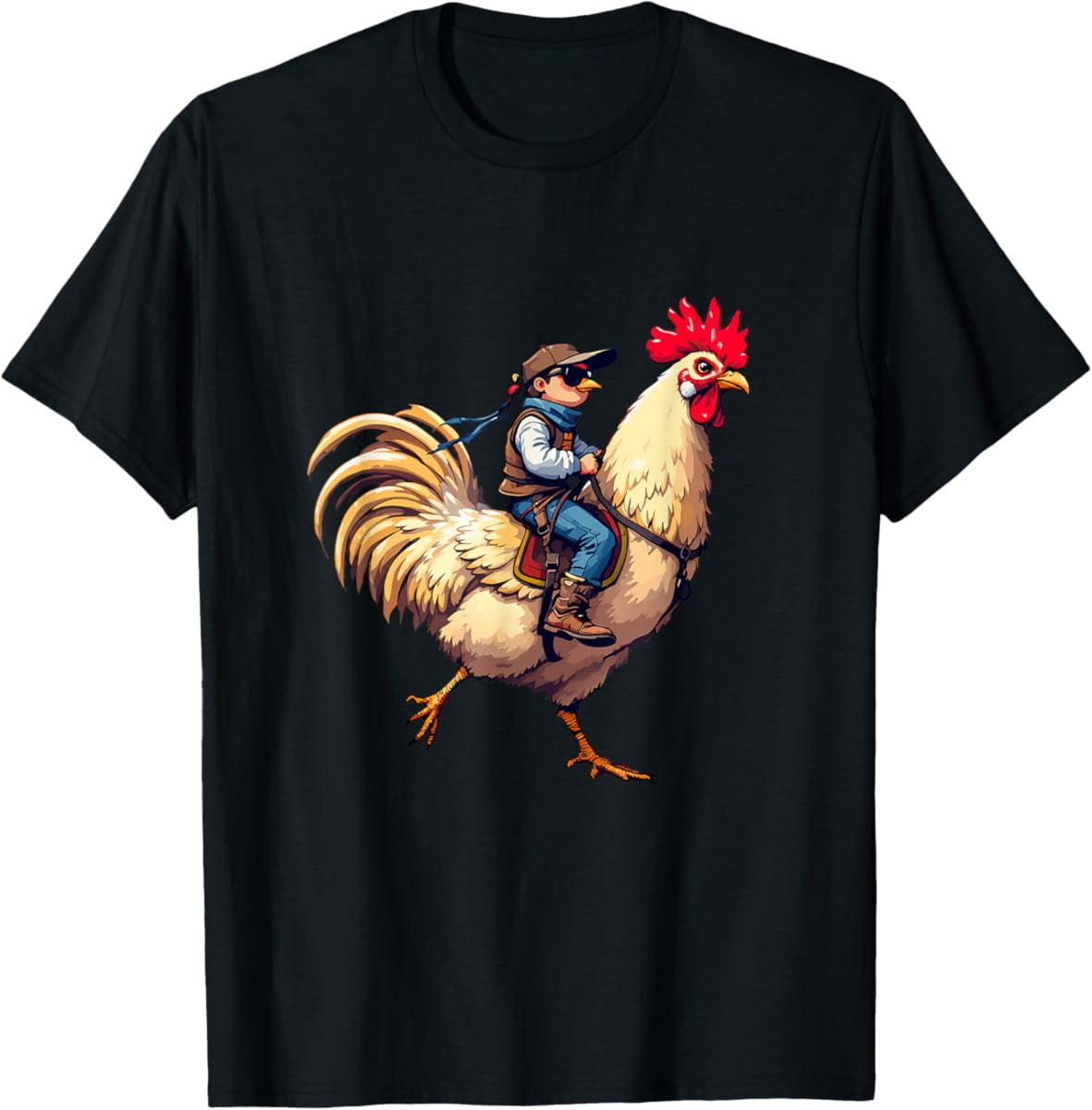 Hot Trending With Funny Jockey Pixel Riding Chicken Jockey On A Chicken ...